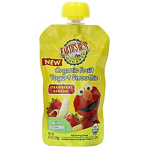 Earth's Best Sesame Street Fruit Yogurt Smoothies - Strawberry Banana - 4.2 oz - 6 pk