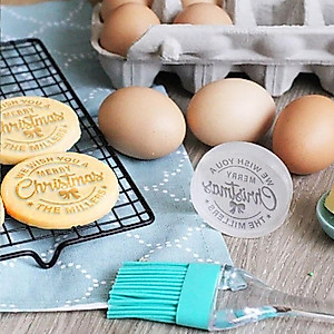 2024 Personalized Christmas Cookie Stamp Christmas Cookie Mold With Your Name 3d Raised Design Merry Christmas Personalized Cookie (Design-A)