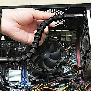 23pcs Flexible Drill Extension - 1/4" Magnetic Hex Soft Flexible Shaft Extension Bits - 9 Universal Nut Driver Drill Bit Set And 12 Screwdriver Bit Sets Included - Flex Bit Extension For Furniture