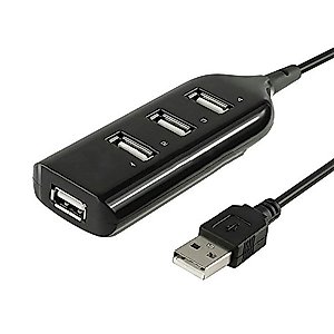 axGear New 4 Port USB 2.0 480 Mbps High Speed USB HUB Laptop PC Slim Smallest Mini