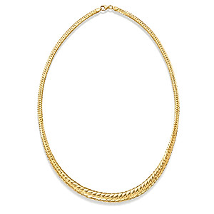 Ross-Simons Italian 18kt Yellow Gold Graduated Cuban-Link Necklace. 20 inches