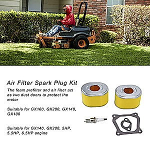 Airs Filter Cleaner With Sparks Plugs Aluminum For GX160 GX100 GX140 GX200 5HP 5.5HP 6.5HP Engine Garden Tool Replacement Accessories