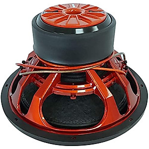 American Bass HAWK 15 Inch Dual 4 Ohm Voice Coil 3000 Watt Subwoofer Speaker with 80 Ounce Magnet and Kevlar Fiber Non-Pressed Paper Cone, Red