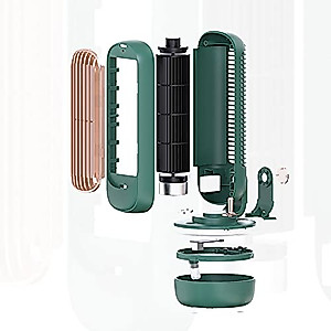 STOYRB Portable Oscillating Tower Fan Mini Desk Fan - 3 Wind Speed, Timing Spray, USB Rechargeable, Quiet Cooling, Personal Small Bladeless Fan for Home Office, Pink, 29.3cm11.5in