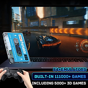 Kinhank 500G Portable External Game Hard Drive Disk, Built-in 111000+ Games, Batocera 33 Game System, for Laptop/PC/Windows/, (No Gamepad)