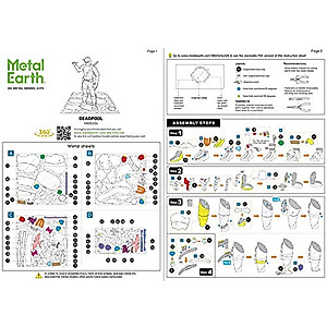 Fascinations Metal Earth Marvel Deadpool 3D Metal Model Kit