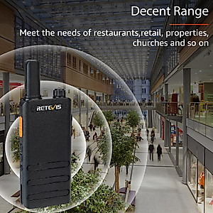 Retevis RT22P Walkie Talkie,New Version of RT22(2.0),Compact Ultra-Thin FRS Two-Way Radios, USB-C Charger,1620mAh Battery Life,Walkie Talkies Rechargeable for School Hotel Restaurant(20 Pack)