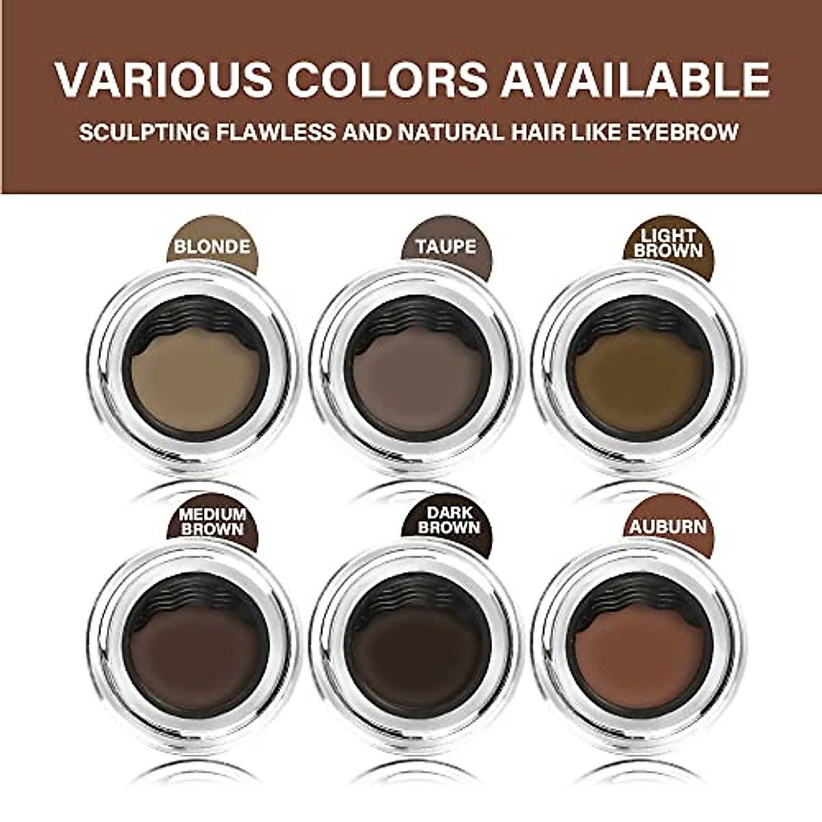 Eyebrow Stamp Stencil Kit, Brow Stamp, 24 Pieces Eyebrow Stencils Thick and Thin with 2 Dual Ended Brush and Sponge Applicators, Perfect Natural Brow, Waterproof (Blonde)