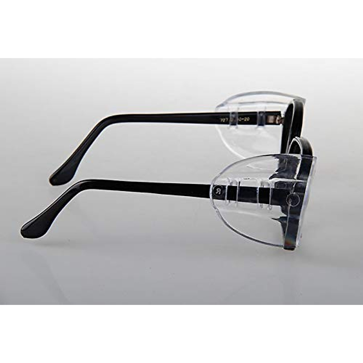 FasHuby Hub’s Gadget 12 Pairs Safety Eye Glasses Side Shields, Slip On Clear Side Shield for Safety Glasses- Fits Small to Medium Eyeglasses