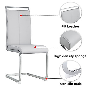 hohoedc 63" Morden Faux Marble Dining Room Table Set,Big Kitchen Dining Table for 6-8 with MDF Base,7 Piece Rectangle Dining Table Set &6 Pu Leather Upholstered Chairs Ideal