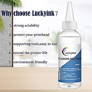 Luckyink Printhead Cleaning Kit for HP Epson Canon Brother 8600 8610 8620 7612 6600 6700 WF-3640 WF-3540 ET-2750 XP-310 XP-440 XP-430 XP-420 XP-410 Printer Nozzle Cleaner