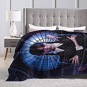 Wednesday Movie Ultra-Soft Micro Fleece Blanket 3D Fashion Print All Season Couch Sofa Warm Bed Throw Blanket Perfect for Kids Adults Family Birthday Gift 50"X40"