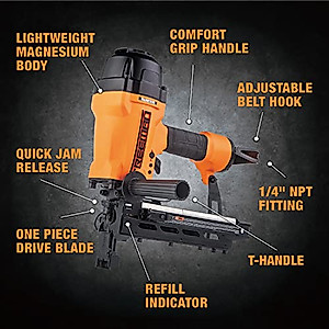 Freeman G2FS9 2nd Generation Pneumatic 9-Gauge 2" Fencing Stapler with Case, T-Handle, Adjustable Metal Belt Hook, and 1/4" NPT Air Connector