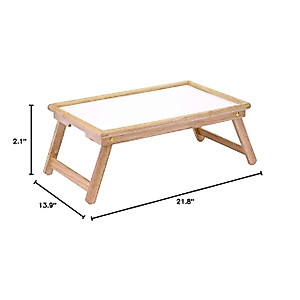 Winsome Wood Stockton Bed Tray, Natural/white