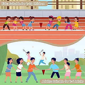 25FT Tug of War Rope Game for Kids & Adults, Field Day Family Family Reunion Games, Lawn Camping Picnic Games, Backyard Carnival Games Fun for Team Building Activities