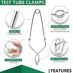 Scientific Labwares Essential Lab Tools Starter Pack - Crucible Beaker Tongs Lab Spatula Scoop Spoon Test Tube Clamps Sterilizer Forceps Tweezers - Premium Quality