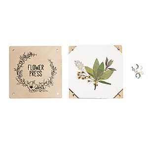 Rubys Collection™ Wooden Flower Press Kit - Flower Preservation Kit for Adults & Kids. Press Flower Art & Wedding Flower Preserve with Flower Drying Book