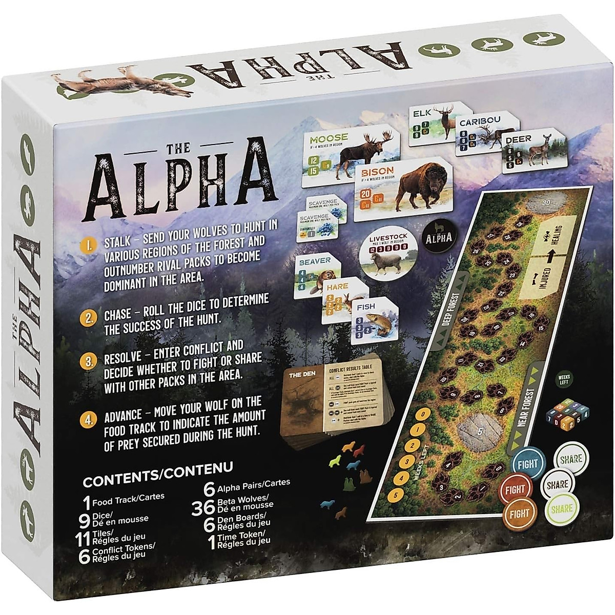 Bicycle The Alpha - A Light Strategy Game for Adults and Family Ages 10 and Up,Grey