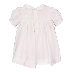 Petit Ami Baby Girls' Dress with Pintucks and Feather Stitching, 9 Months, Pink