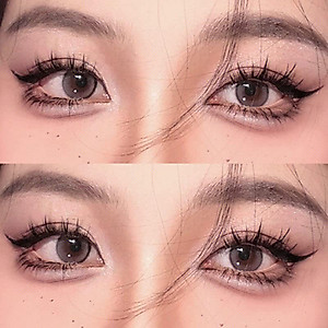 outopen 10 Pairs Clear Band Manga Lashes Natural Look 12MM Anime Lashes Spiky Japanese Korean Asian False Eyelashes Look Like Individual Clusters(Y18|12MM)