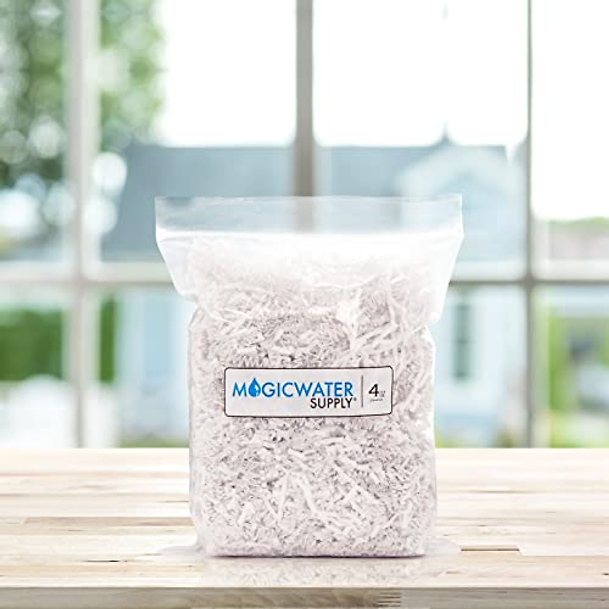 MagicWater Supply Crinkle Cut Paper Shred Filler (4 oz) for Gift Wrapping & Basket Filling - White
