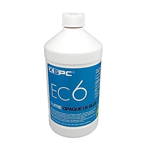 XSPC EC6 High Performance Premix PC Coolant, Opaque, 1000 mL, UV Blue
