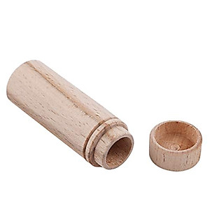 Timesuper Wooden Hand Sewing Needles Storage Tube Toothpick Holder Portable Needle Case Holder Sewing Craft Tools,L