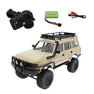 Apawband RC Rock Crawler RC Truck 4x4 WPL C54-1 RTR 1/16 Scale RC Crawler, Off Road Truck All Terrain with Upgraded Chassis and Shock, 260 Motor New Gearbox, Bumper Roof Rack Hobby Toy Adult