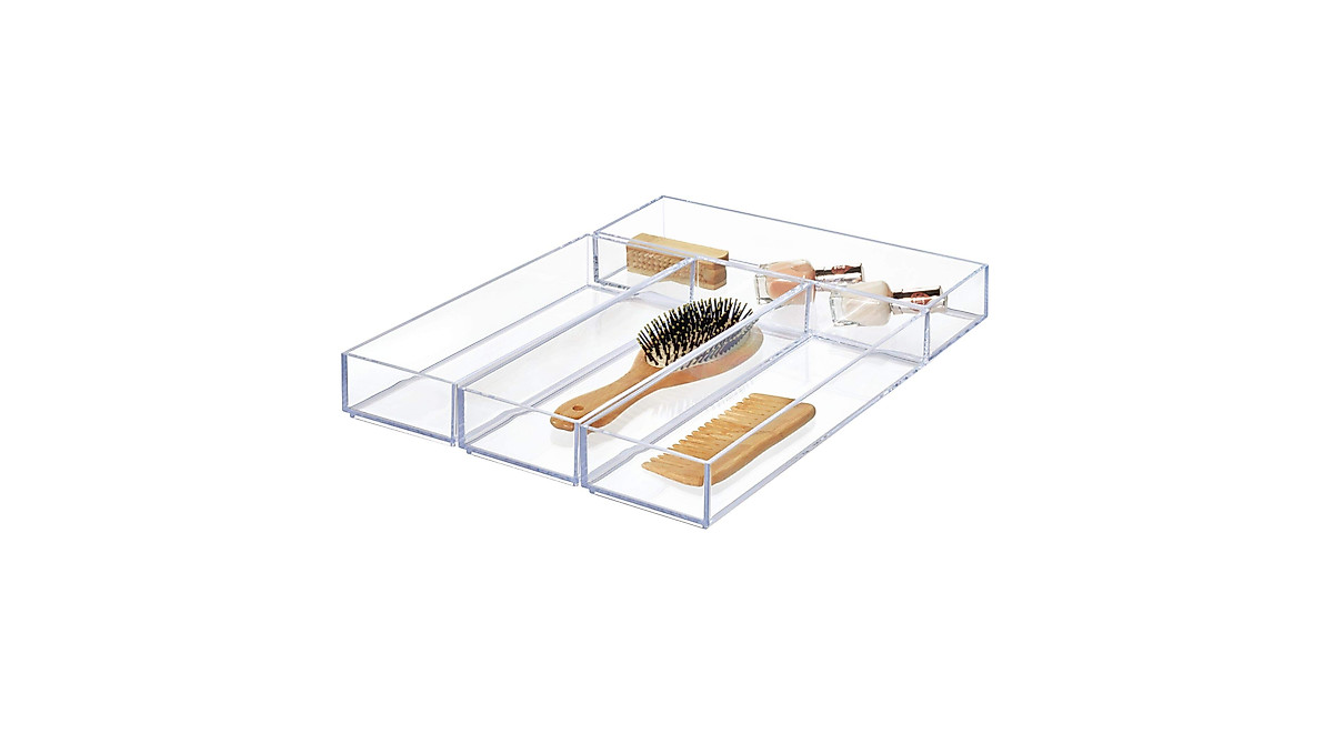 iDesign Clarity Drawer Organizer Set | Space-Saving Kitchen & Office ...