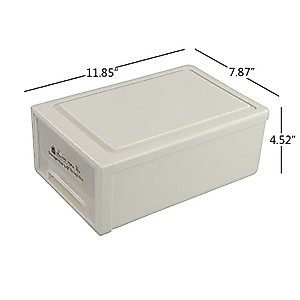Neadas 6 Quart Plastic Stacking Storage Drawer Unit, 3 Packs