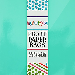 BLUE PANDA Small Teal Party Favor Gift Bags with Handles, Tissue Paper (5.5 x 7.9 In, 20 Pack)