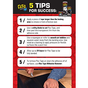 Flex Tape, MAX, 4 in x 25 ft, White, Original Thick Flexible Rubberized Waterproof Tape - Seal and Patch Leaks, Works Underwater, Indoor Outdoor Projects - Home RV Roof Plumbing and Pool Repairs