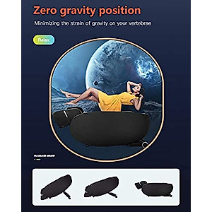 FDW Shiatsu Massage Chairs Full Body and Recliner Zero Gravity Massage Chair Electric with Built-in Heart Foot Roller Air Massage Easy to Move for Home Office,Black