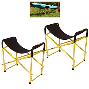Suspenz Kayak Canoe Stands Foldable, Portable, Big Catch Super Duty Work Stations with Slings, Model (55-0130)