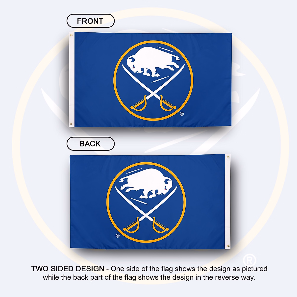 Desert Cactus Buffalo Sabres Flag NHL 100% Polyester Indoor Outdoor 3x5 feet National Hockey League Team Flags (Design #1)