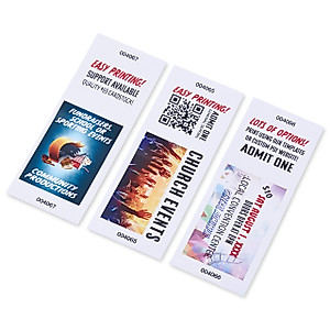 Printable Raffle and Event Tickets (Numbered) - 50 sheets/400 tickets! EASY Printing/card stock sheets