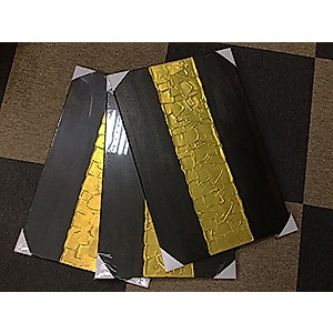 sechars Elegance Canvas Wall Art Modern Handmade Oil Painting Black and Gold Abstract Artwork Wood Inside Framed Home Living Room Decoration Wall Hanging Art Set of 3