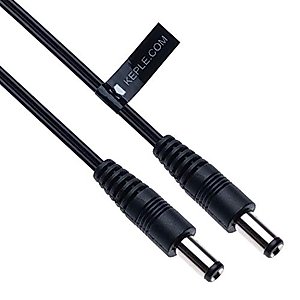 Keple DC Power Extension Cable with 2.1mm / 5.5mm Male to Male Jack 3m / 10ft CCTV Plug Connector Cord Adapter Compatible with CCTV Security Camera IP Camera DVR Standalone LED Strip Monitors (Black)