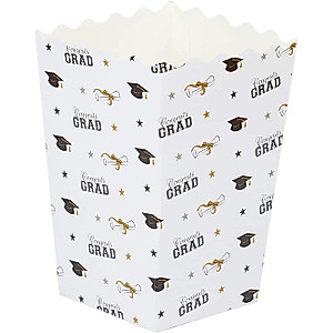 Small Popcorn Party Favor Boxes for 2023 Graduation Decor (3.3 x 5.5 In, 100 Pack)