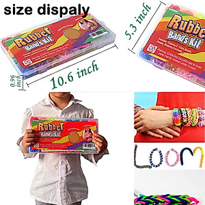 XYTLAX Rubber Band Bracelet Kit, Loom Making Kit for Girl, Loom Bands Refill Kits for Children Boy Girls Gift DIY Friendship Bracelets- Christmas Holiday Gifts