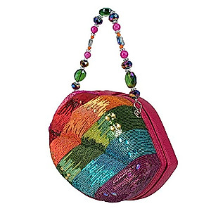 Mary Frances Womens Mary Frances Rainbow Kisses Top Handle handbag, Multi, One Size US