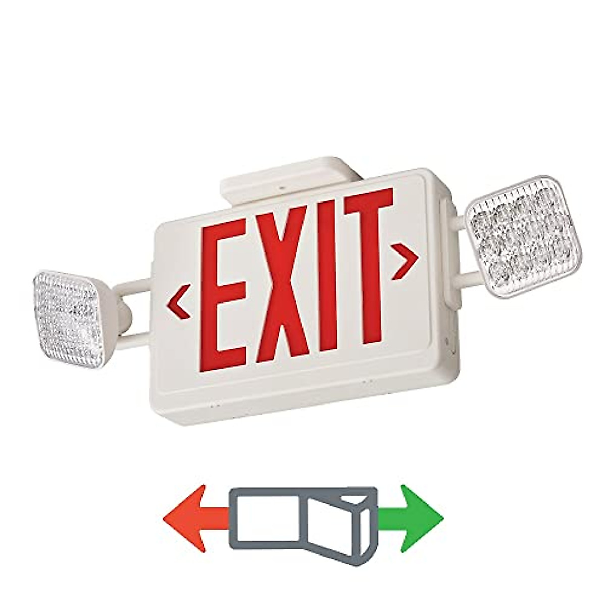 Lithonia Lighting ECRG Basics™ Emergency Light/Exit Combo, Square