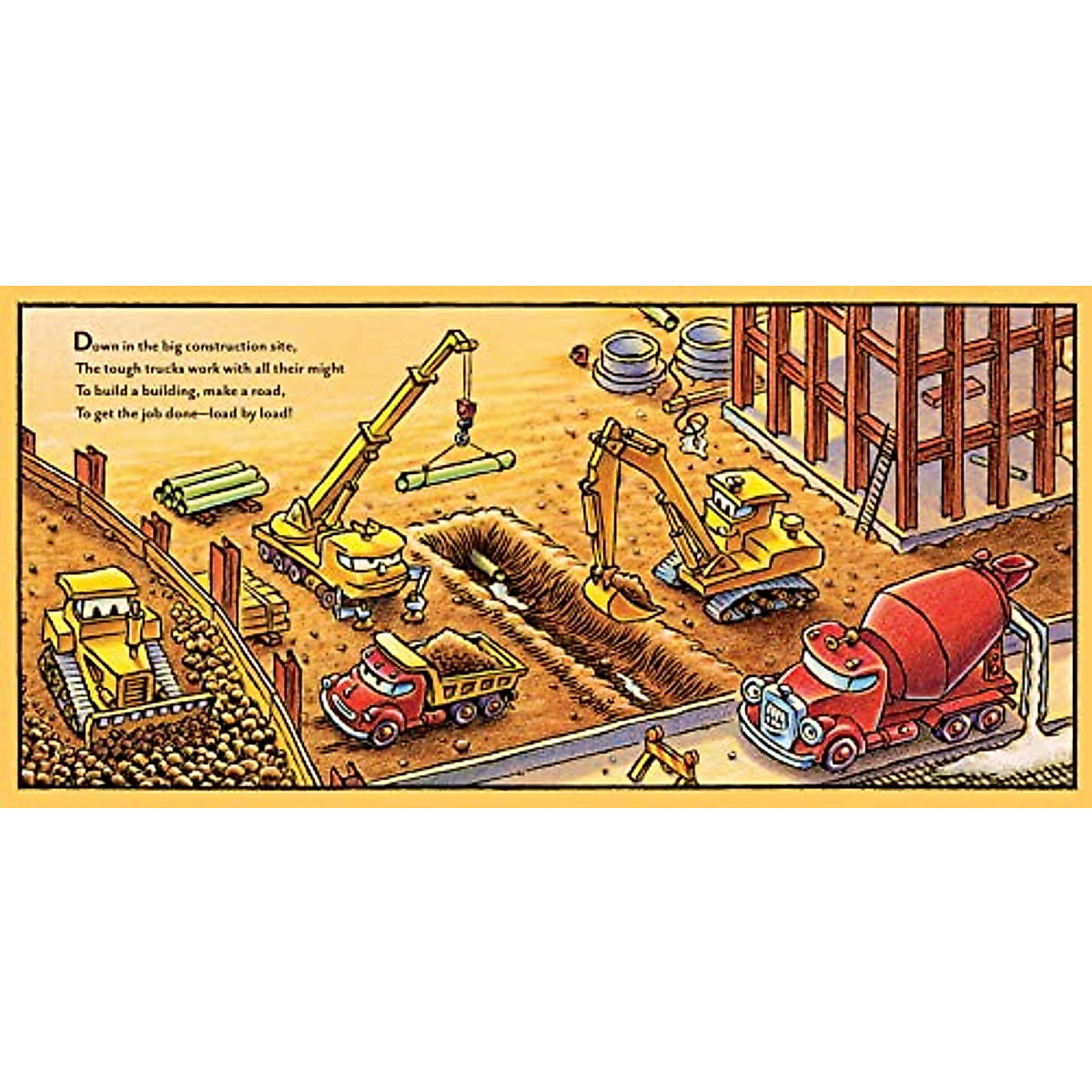 Goodnight, Goodnight Construction Site (Board Book for Toddlers, Children's Board Book)