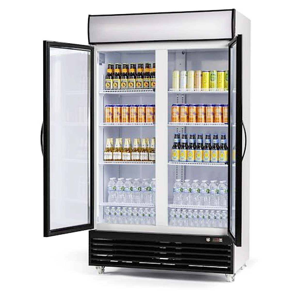 Procool Refrigeration Glass 2 Door Display Cooler "Ice Cold Beer" Design; 35 Cubic Ft., 45" Wide