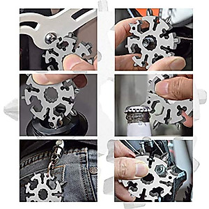 18-in-1 Snowflake Multitool Multi-Function Tool, Stainless Steel Snowflake Tool, Beer Bottle Opener, Best Gifts for Mens Dad Him Boyfriend Husband (Multi&Gold)