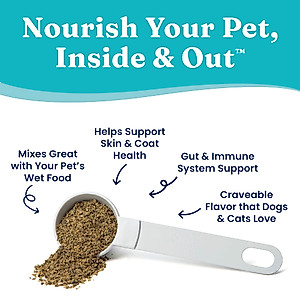 Solid Gold SeaMeal Cat & Dog Food Topper - Kelp Powder Dog & Cat Multivitamin - Omega 3 & Digestive Enzymes for Skin & Coat, Gut + Immune Support - 5 LB