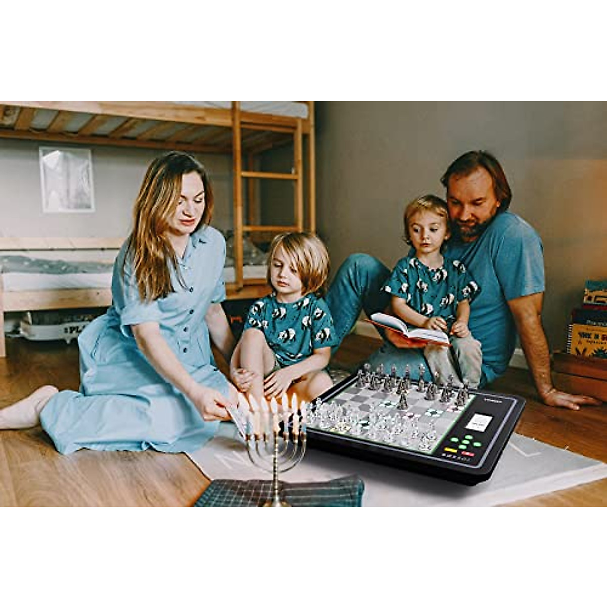 Vonset Core L6 Computer Chess Game Electronic Chess Set Computer Chess Board with LED Light Chess Computer for Adults and Kids with Double Queen Pieces for Beginners