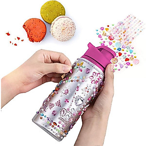 Decorate Your Own Water Bottle for Girls Kids Teen Girl Gift, Fun DIY Arts and Crafts Children, Birthday Gifts Grils Cute School Bottles Christmas Gifts, Pink