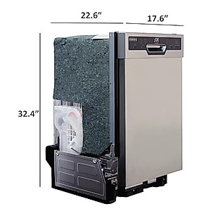 SPT SD-9254SSB 18″ Wide Built-In Stainless Steel Dishwasher w/Heated Drying, ENERGY STAR, 6 Wash Programs, 8 Place Settings and Stainless Steel Tub
