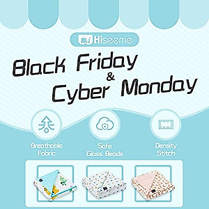 Hiseeme Weighted Blanket for (7lbs, 41''x60'', Single Size) Small Pockets - Breathable Cotton with Glass Beads (Dinosaur)